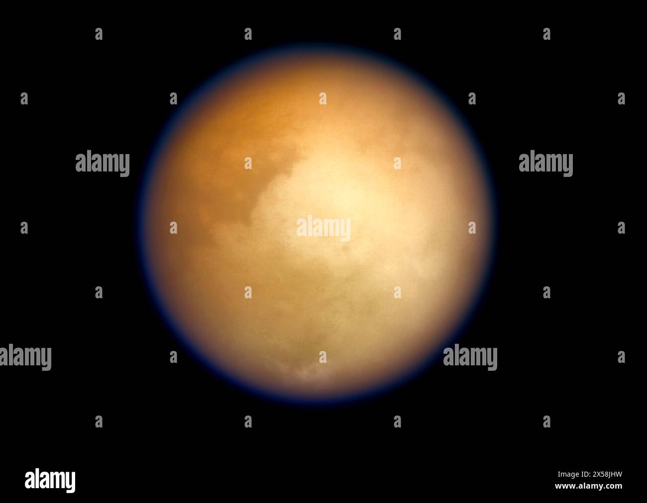 Illustration of Titan. Titan is the largest moon of Saturn, the second ...