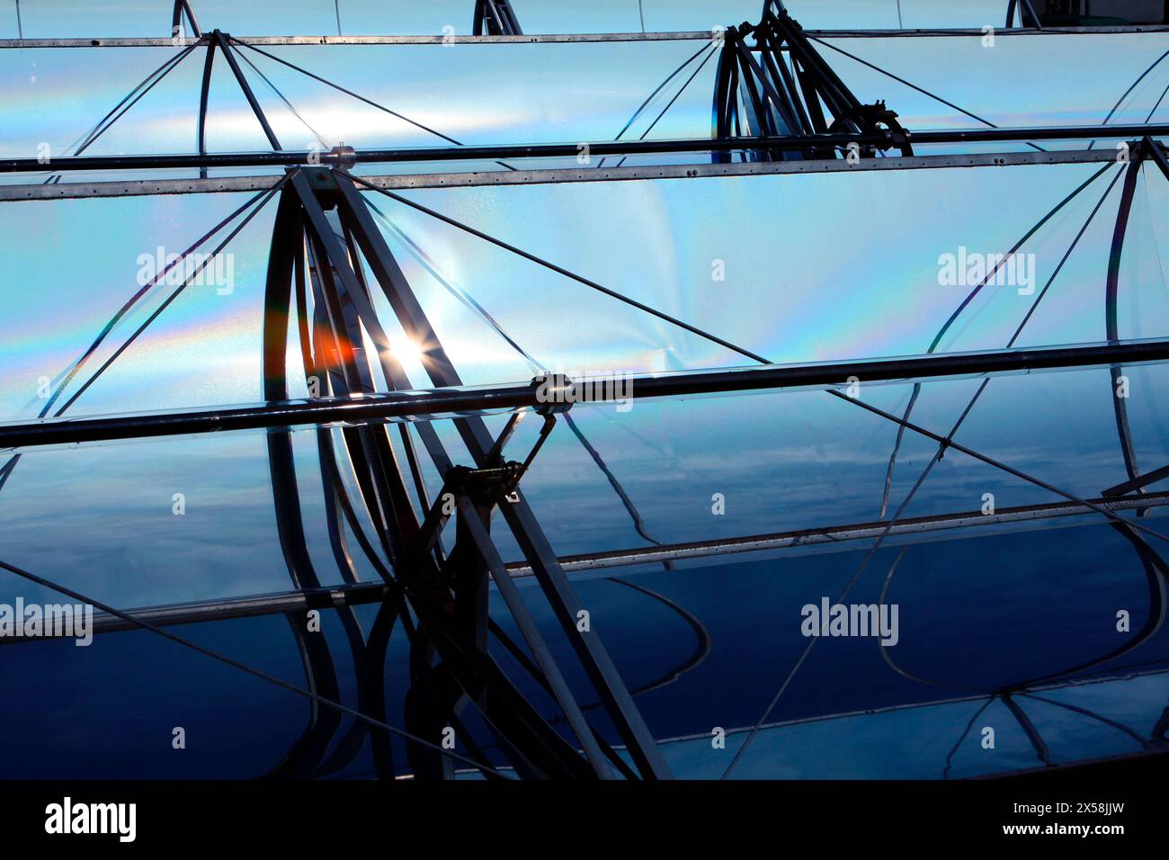 Solar heat collectors. This technology utilises trough-shaped parabolic ...