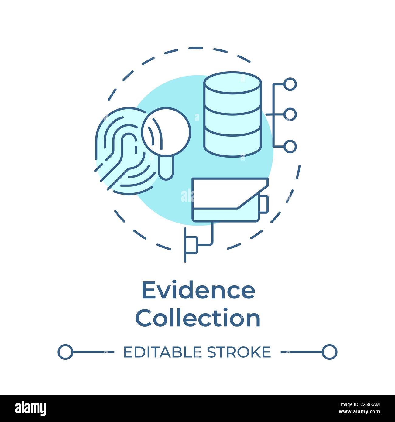 Evidence Collection Soft Blue Concept Icon Stock Vector Image And Art Alamy