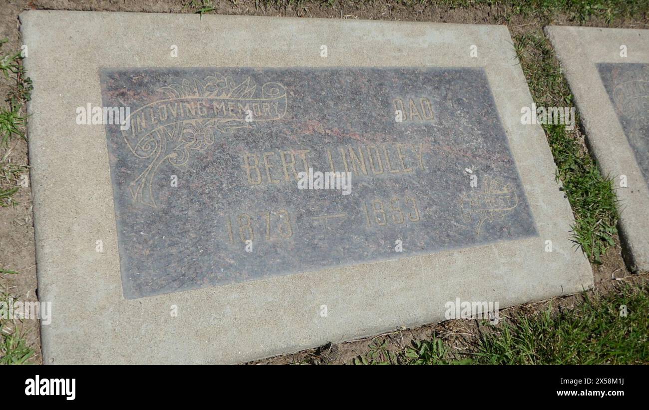 Santa Monica, California, USA 6th May 2024 Actor Bert Lindley Grave ...