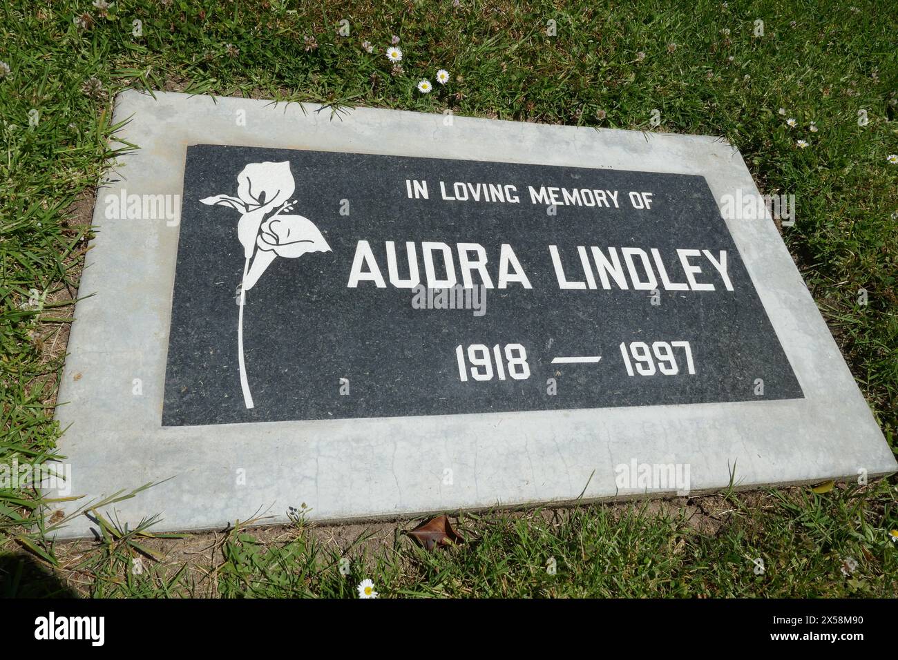 Santa Monica, California, USA 6th May 2024 Actress Audra Lindley Grave at Woodlawn Cemetery on ...