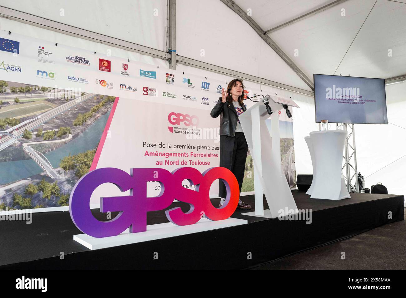 Carole Delga speaks. The Toulouse-Bordeaux-Dax high-speed line starts ...