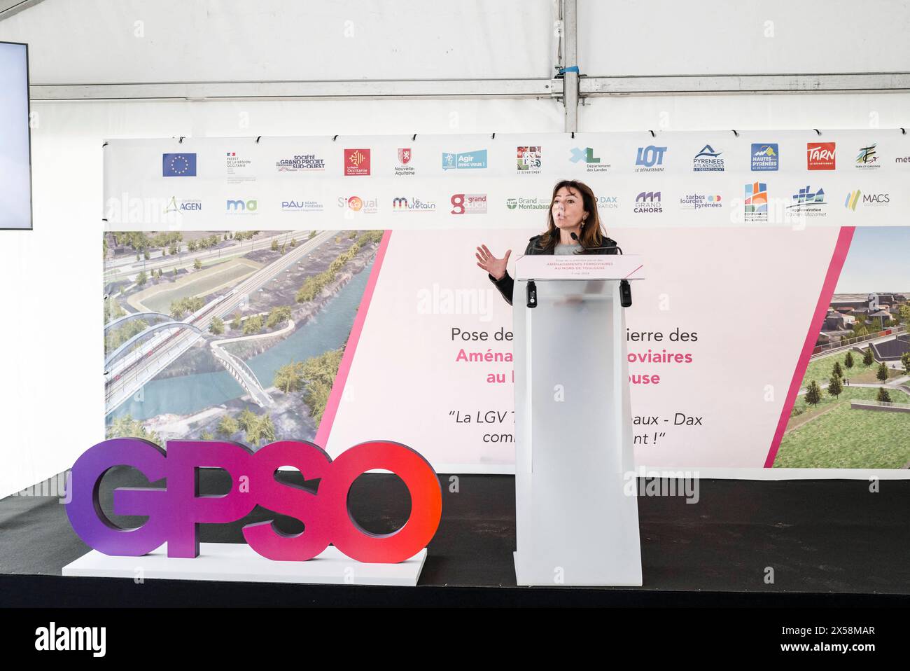 Carole Delga speaks. The Toulouse-Bordeaux-Dax high-speed line starts ...