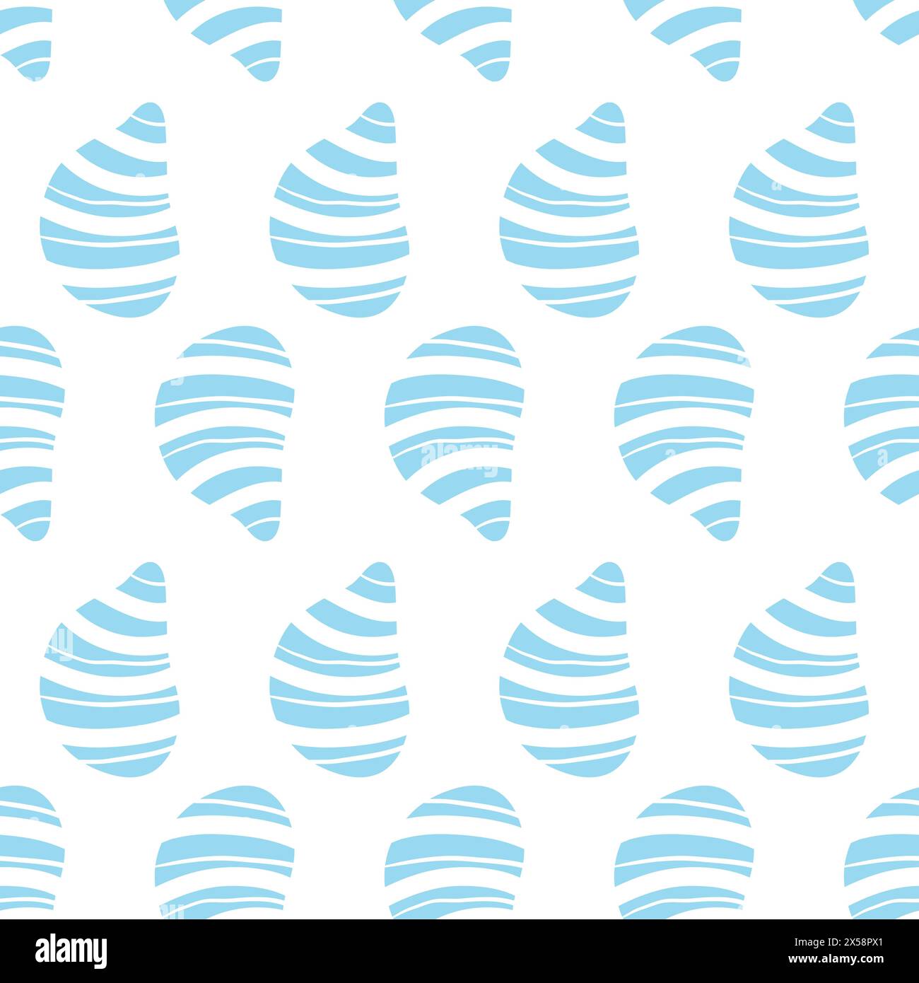 Abstract water drop shapes seamless pattern. Organic liquid elements ...