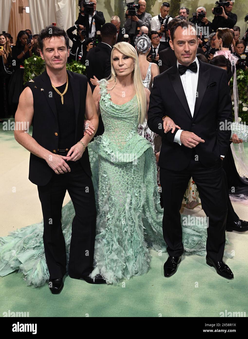 New York, USA. May 6th, 2024. Andrew Scott, Donatella Versace and Jude ...