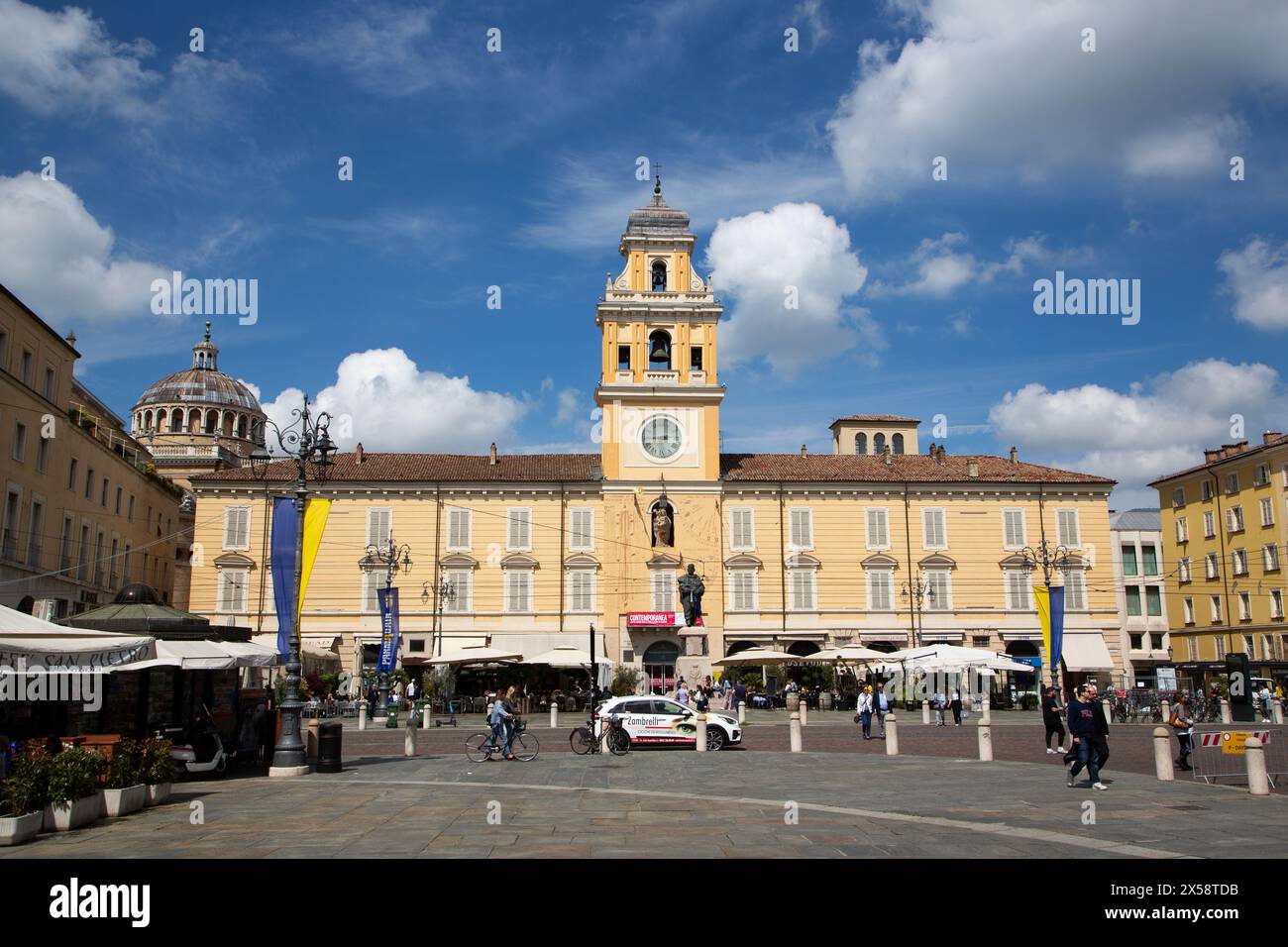 Parma urban landscape with cloudy sky Stock Photo - Alamy