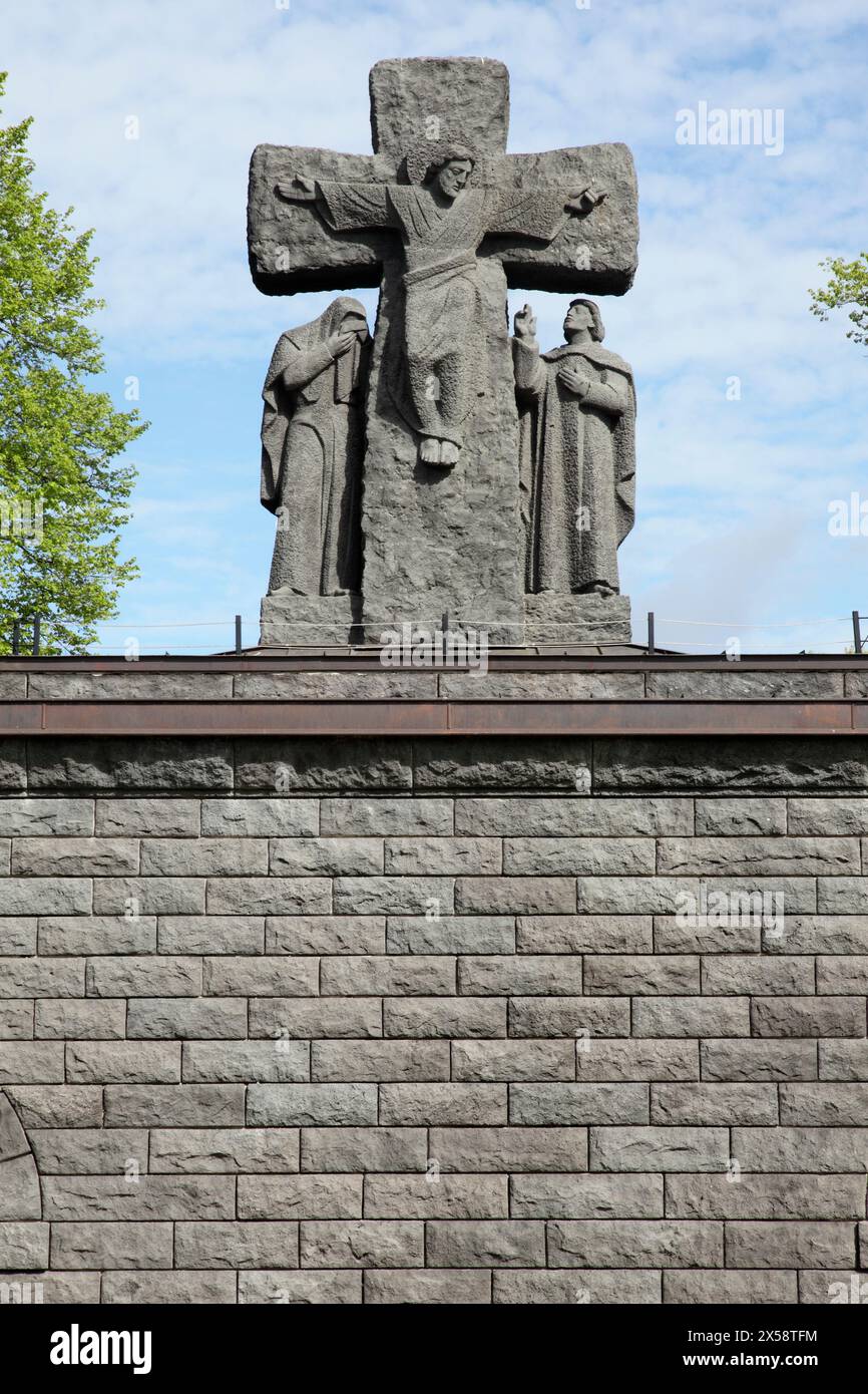 The Crucifixion on the Crypt memorial at the Lommel German World War 2 ...