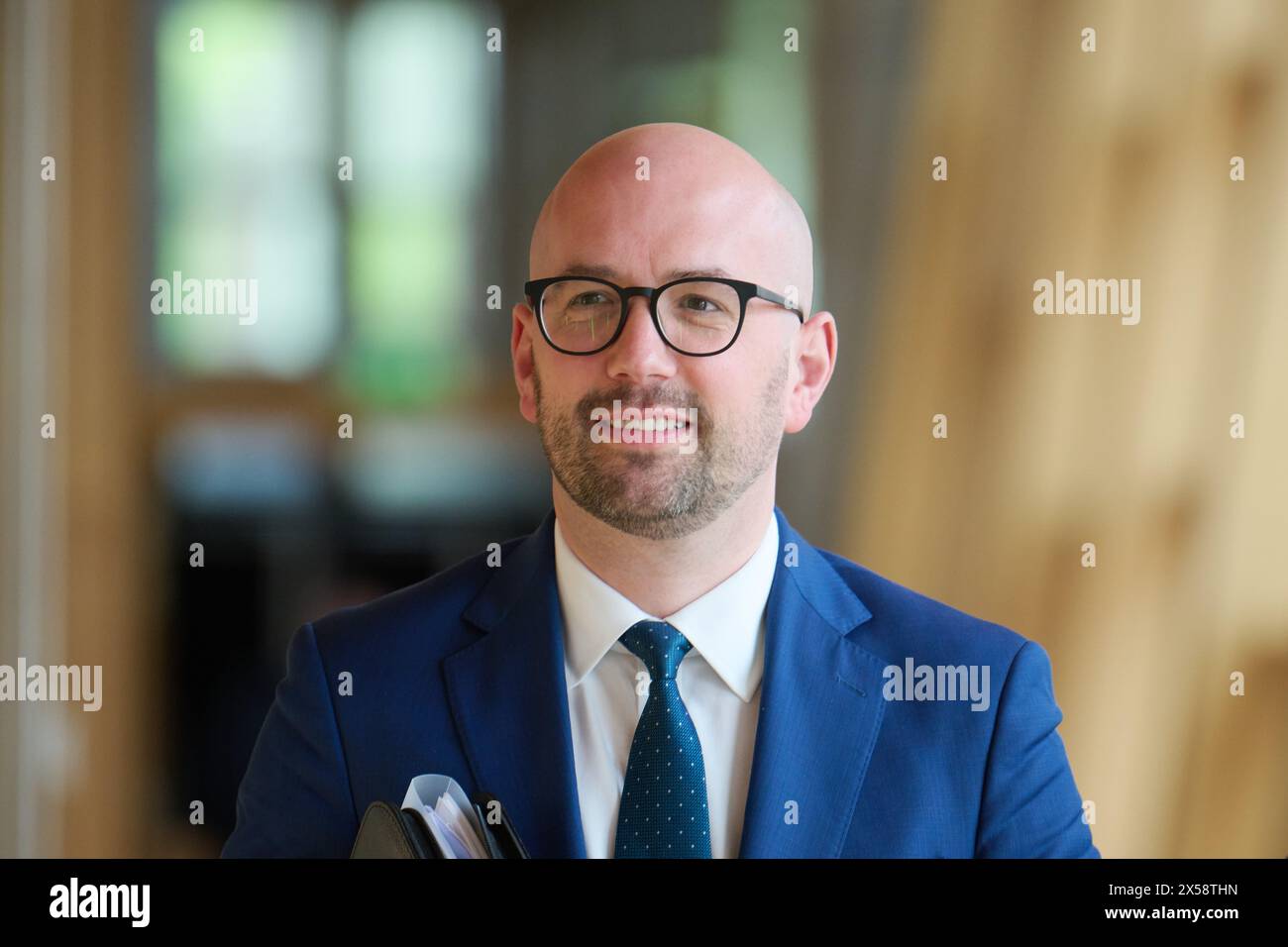 Edinburgh Scotland, UK 07 May 2024. Ben Macpherson at the Scottish Parliament on the day John ...
