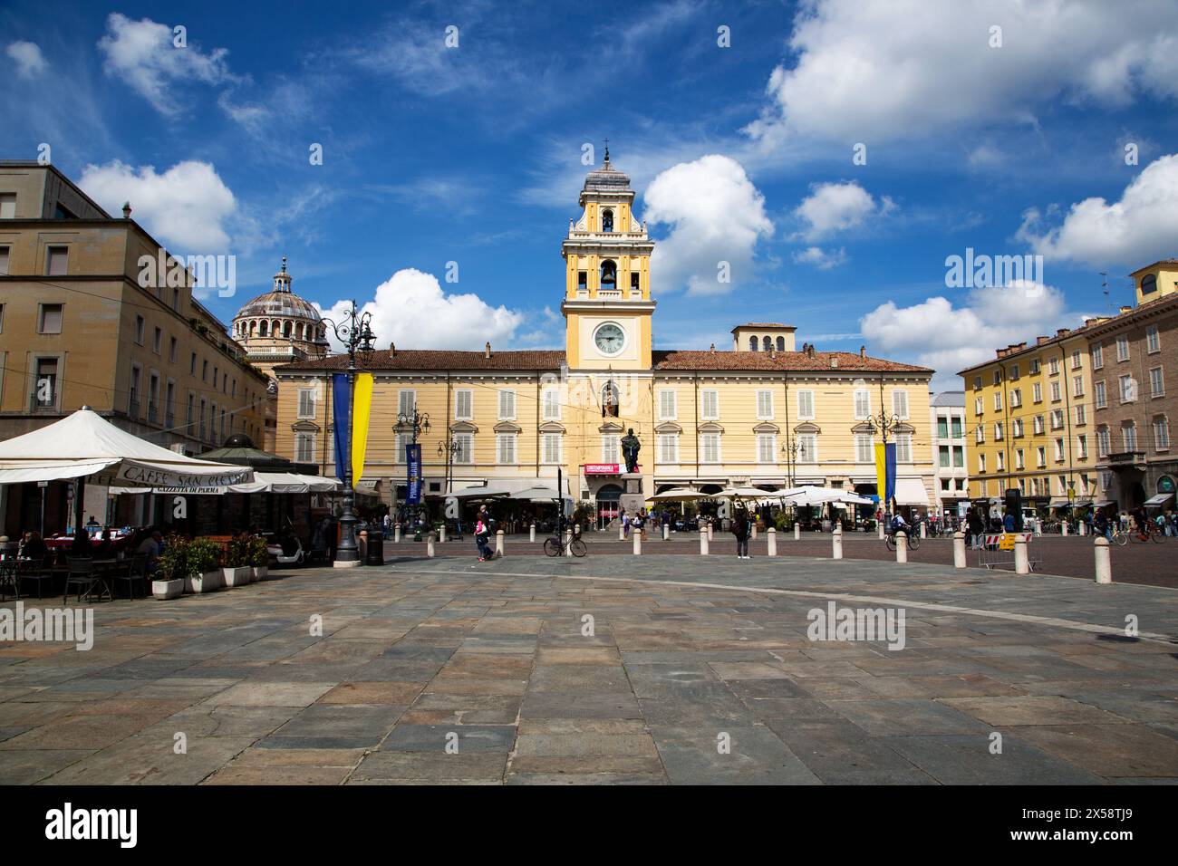 Parma urban landscape with cloudy sky Stock Photo - Alamy