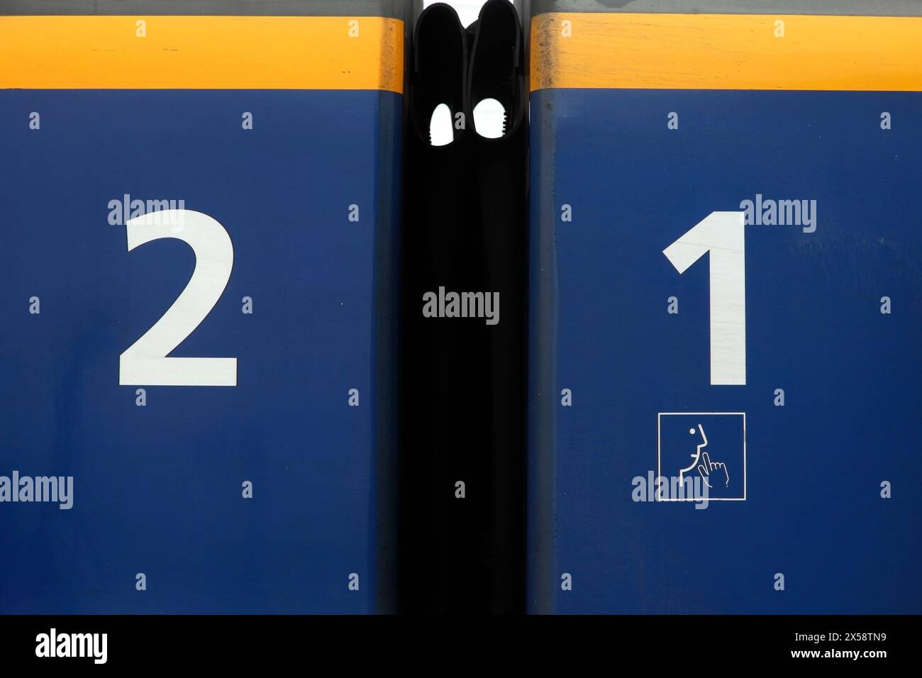 First and second class carriages of Netherlands Railways train Stock ...