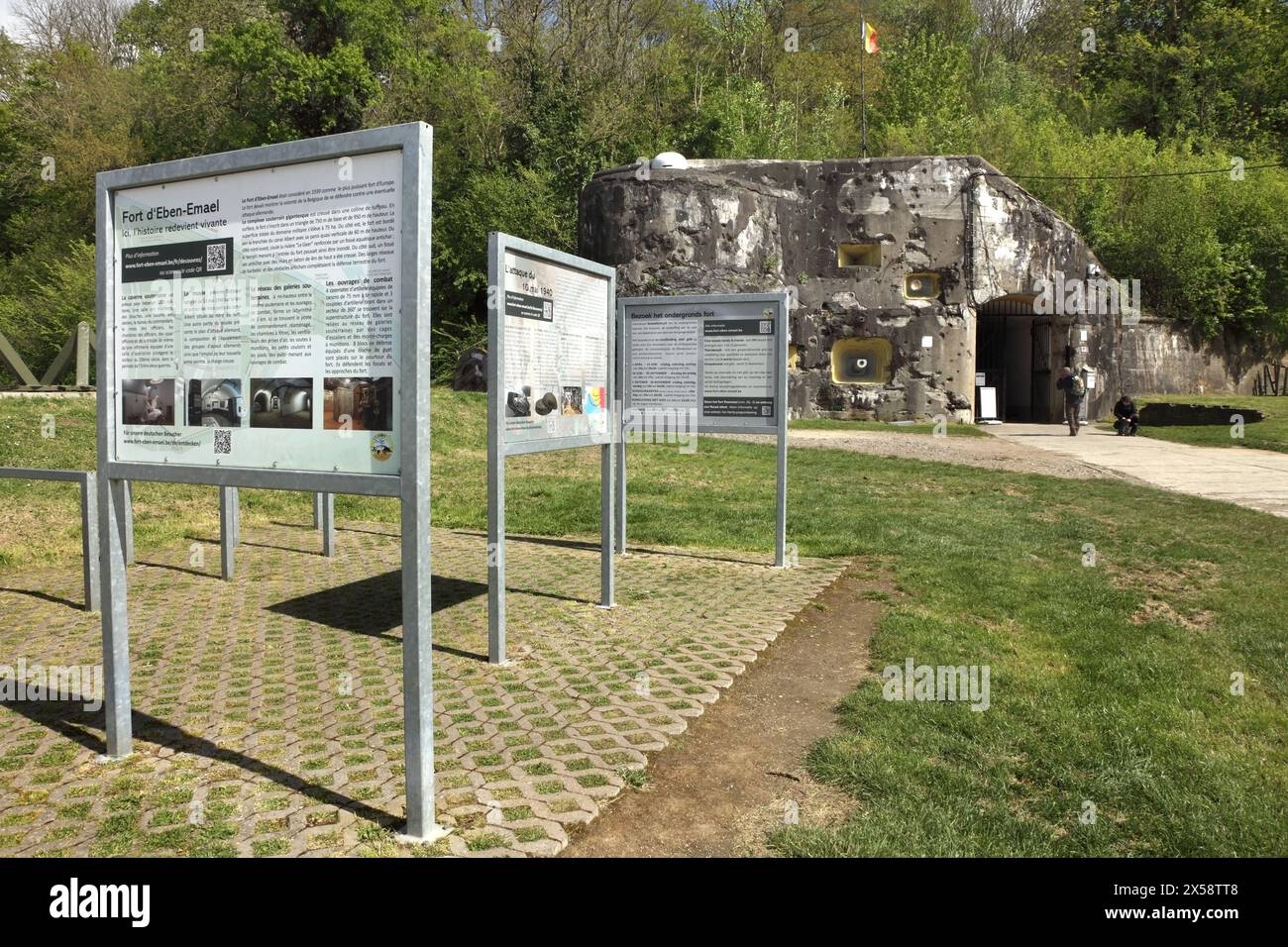 The 2nd World War defensive Fort Eben-Emael, now a museum, Bassenge ...