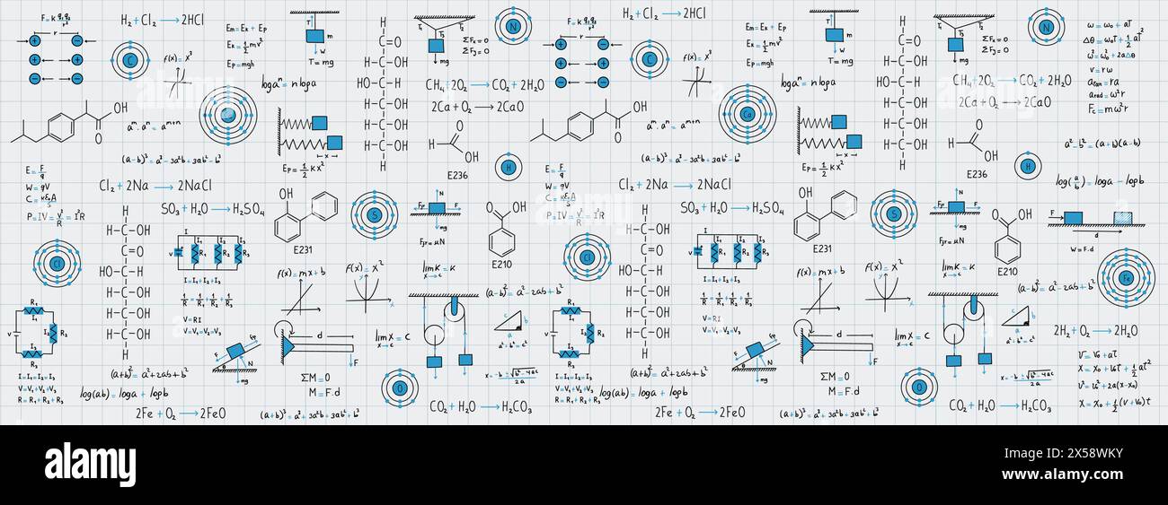 Calculus equations, algebra, organic chemistry, chemical reactions ...
