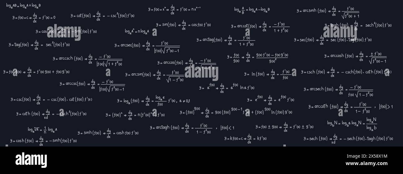 School And University Notes On Exercises Equations And Formulas Of
