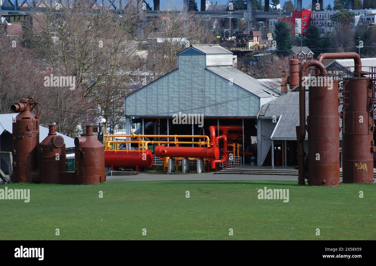 Afternoon scene at Gasworks Park in Seattle, Washington Stock Photo - Alamy