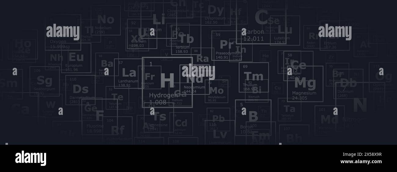 Background of the chemical elements of the periodic table with their atomic number, atomic ...