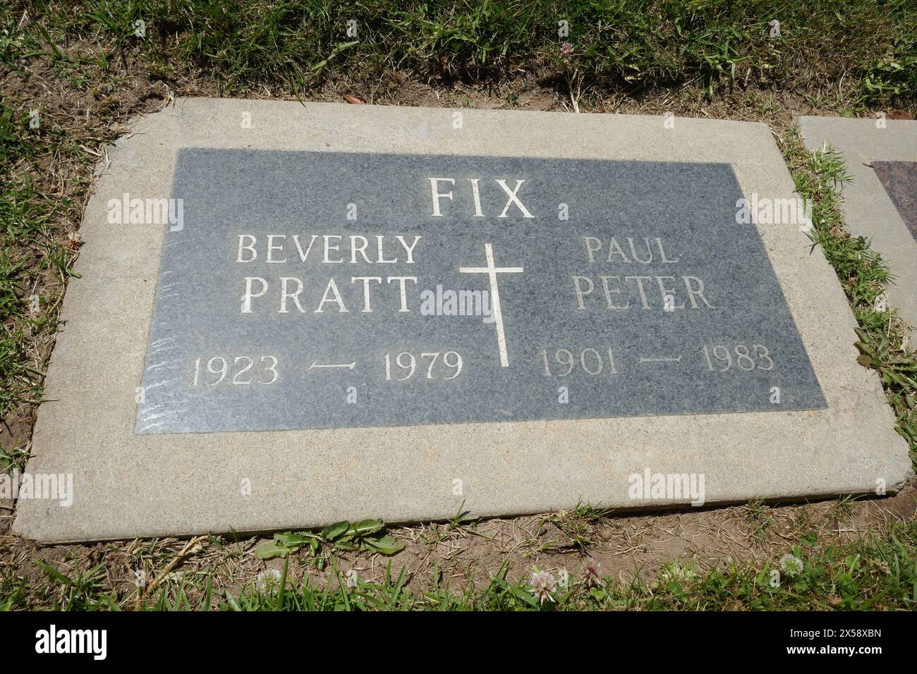 Santa Monica, California, USA 6th May 2024 Actor Paul Fix Grave and Actress Beverly Pratt Grave ...