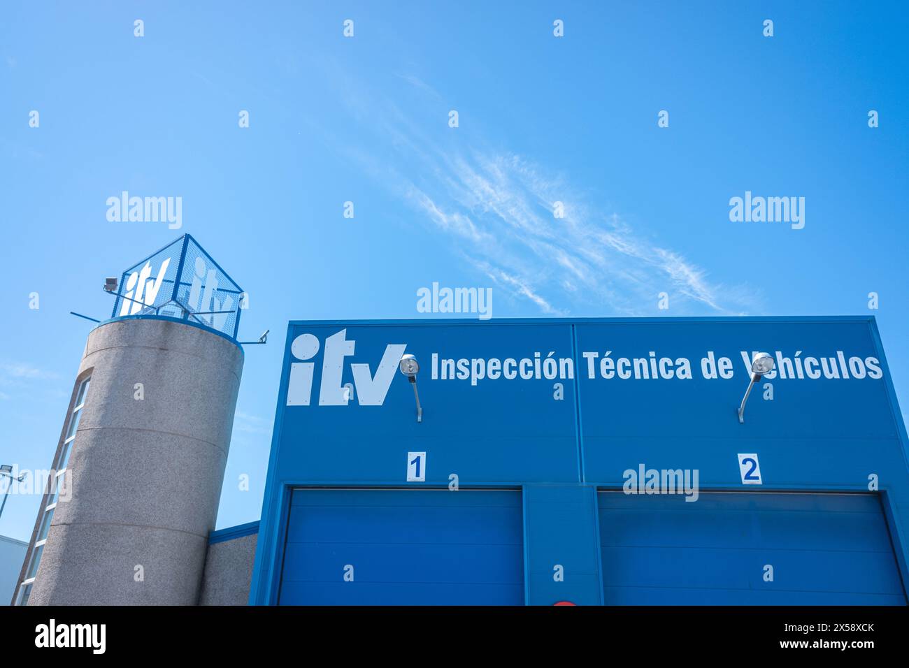 Ourense, Spain. 04-19-2024: Vehicles technical inspection center, ITV ...
