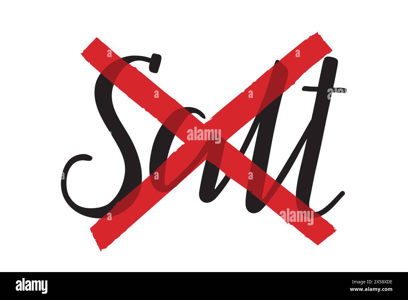 No! red lettering on Cut Out Stock Images & Pictures - Alamy