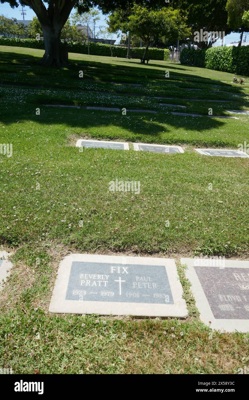 Santa Monica, California, USA 6th May 2024 Actor Paul Fix Grave and Actress Beverly Pratt Grave ...