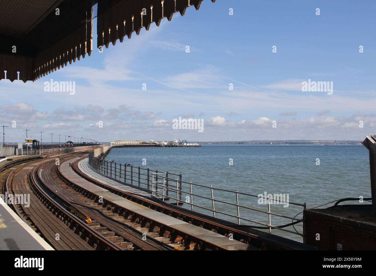 Ryde Pier and esplanade railway station on the Isle of Wight Stock ...