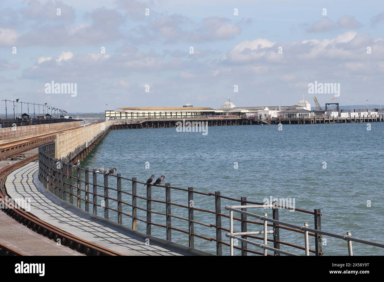 Ryde Pier and esplanade railway station on the Isle of Wight Stock ...