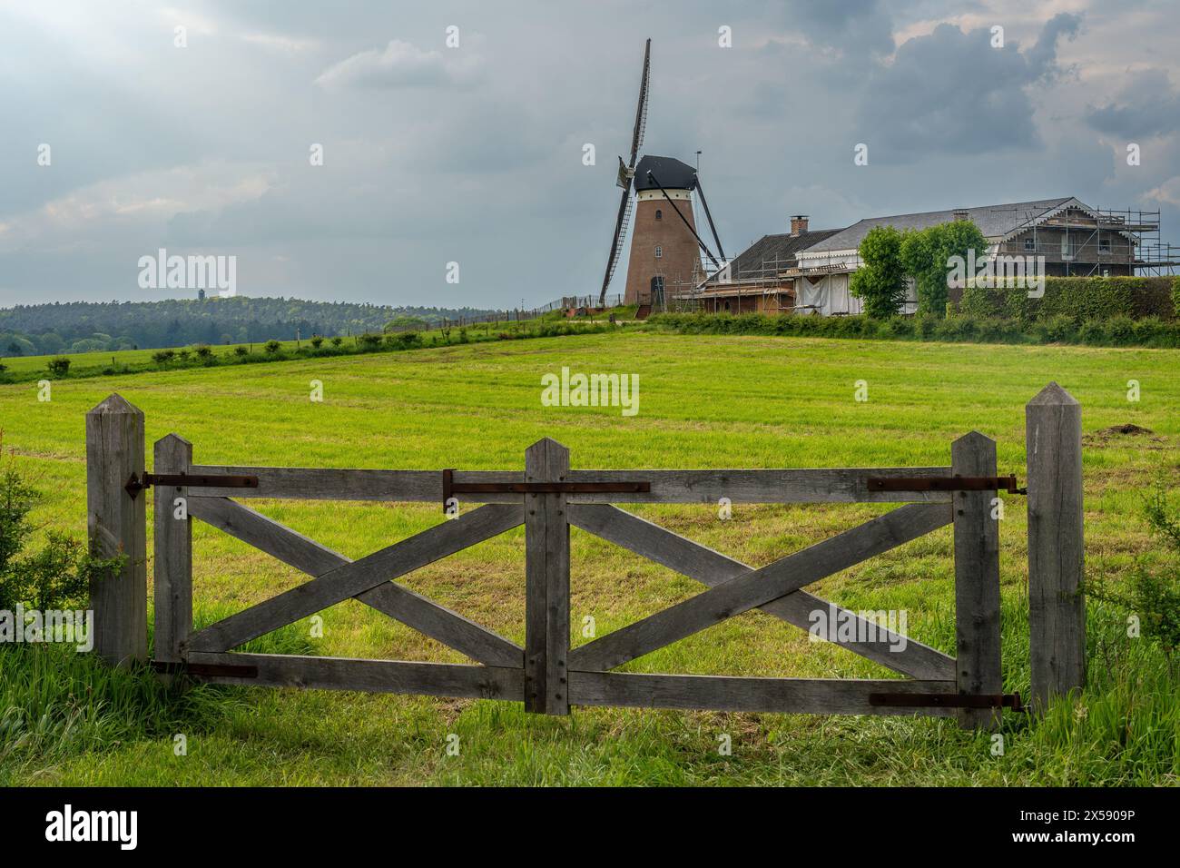 Traditional dutch windmill known as Düffels Möll in the village of ...