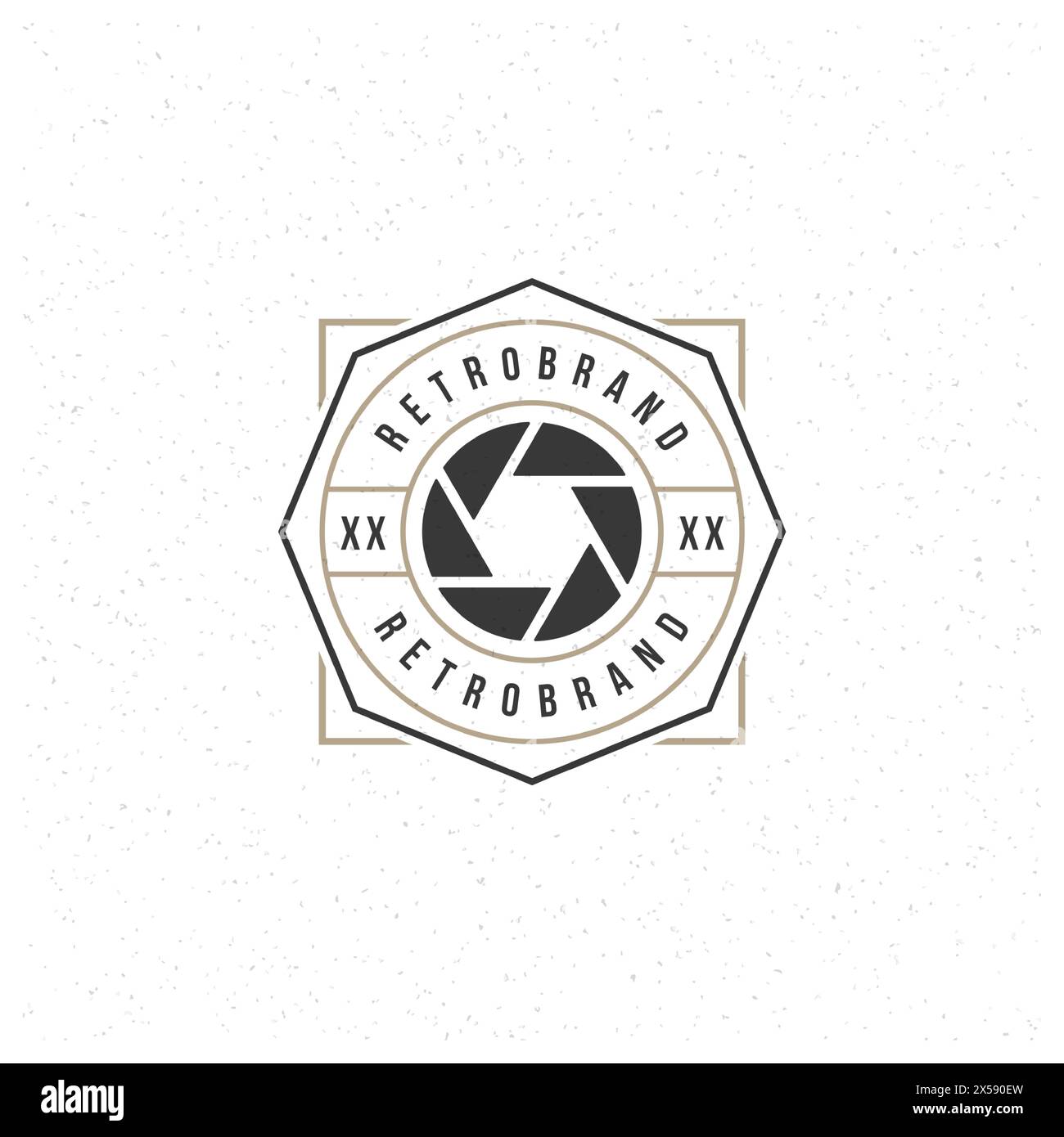 Photographer Logotype Design Element in Vintage Style Badge Retro ...