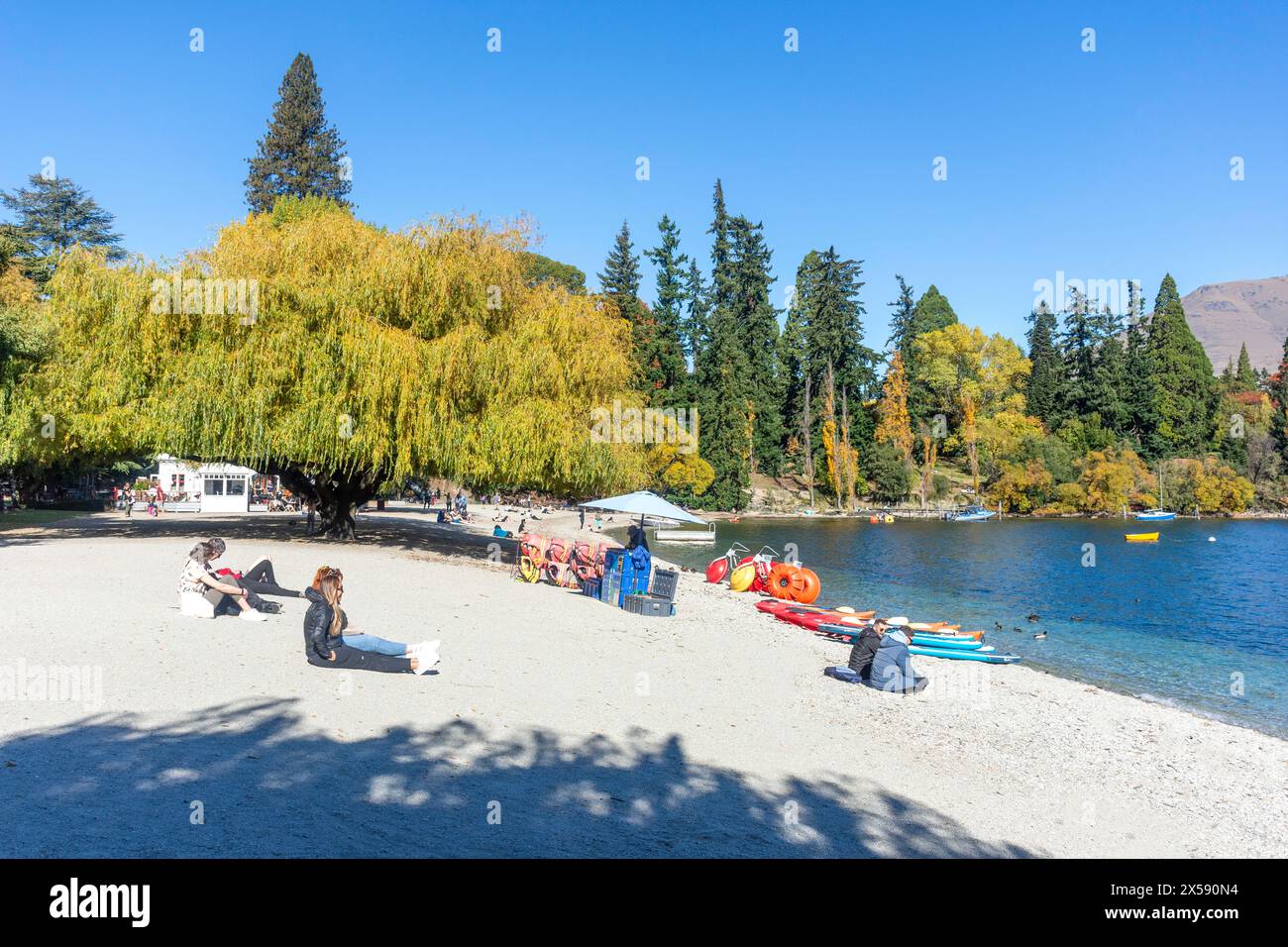 Kayaks for hire, Queenstown Bay Beach, Marine Parade, Queenstown, Otago ...
