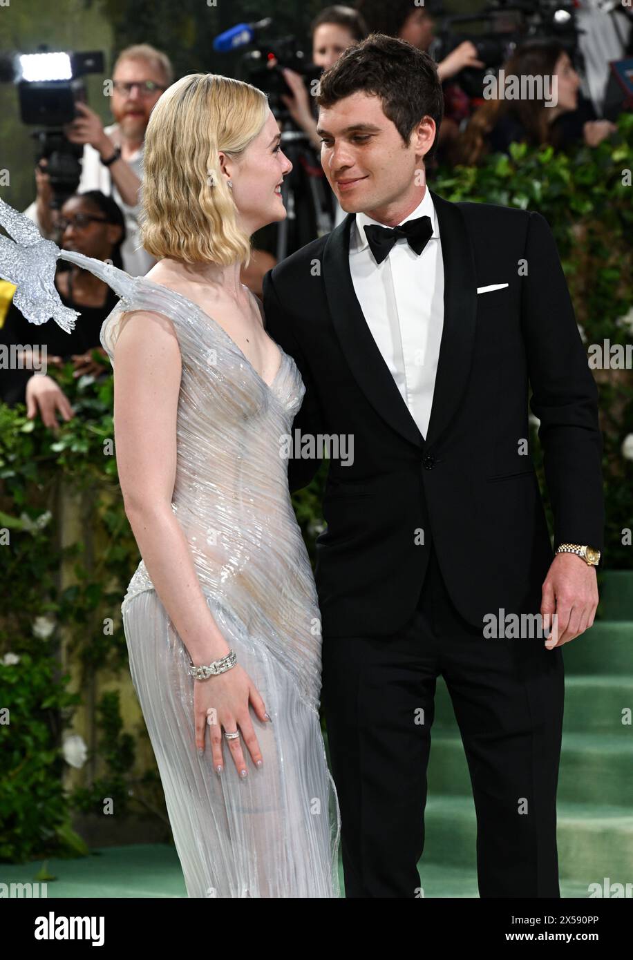 New York, USA. May 6th, 2024. Elle Fanning and Gus Winner arriving at ...