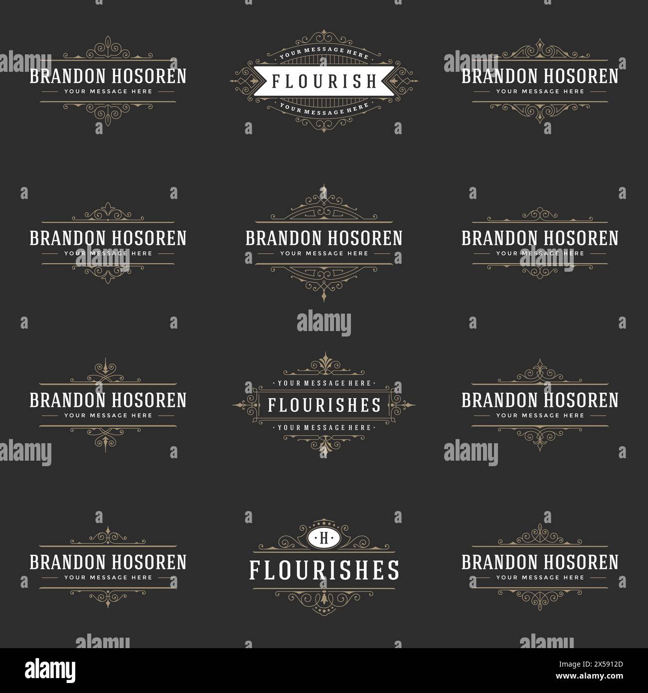 Retro Vintage Insignias or Logotypes set. Vector design elements ...