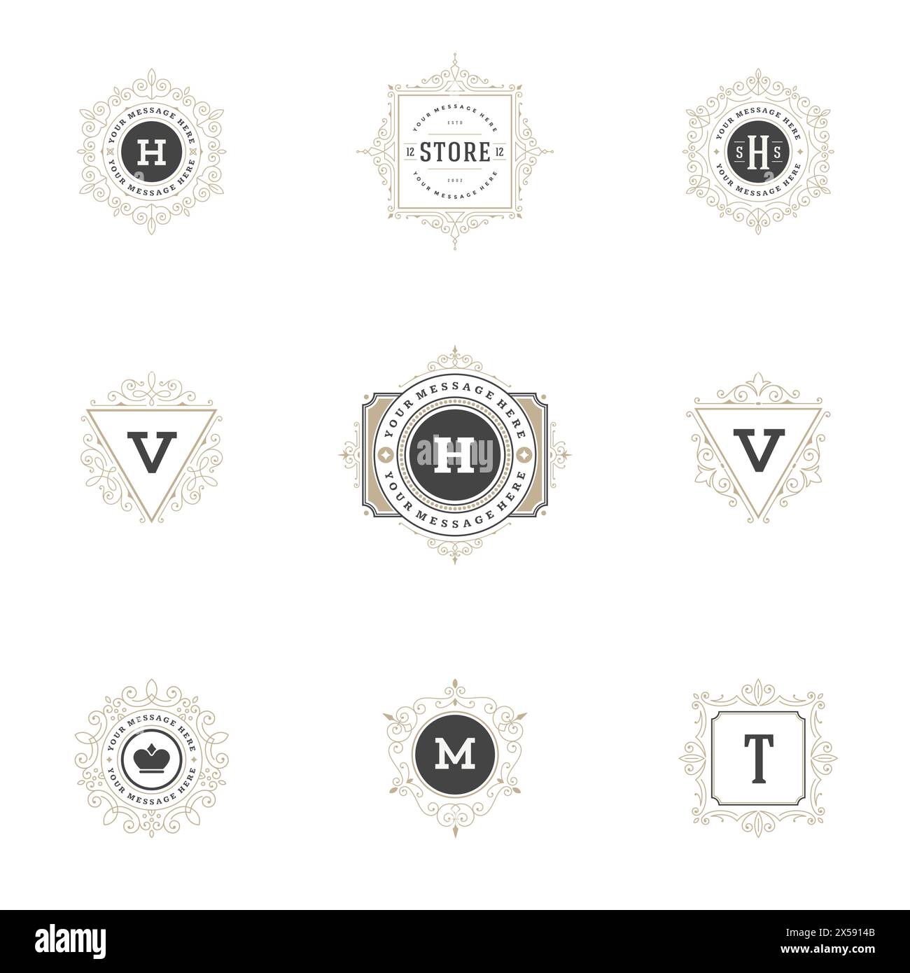 Royal logos hi-res stock photography and images - Alamy