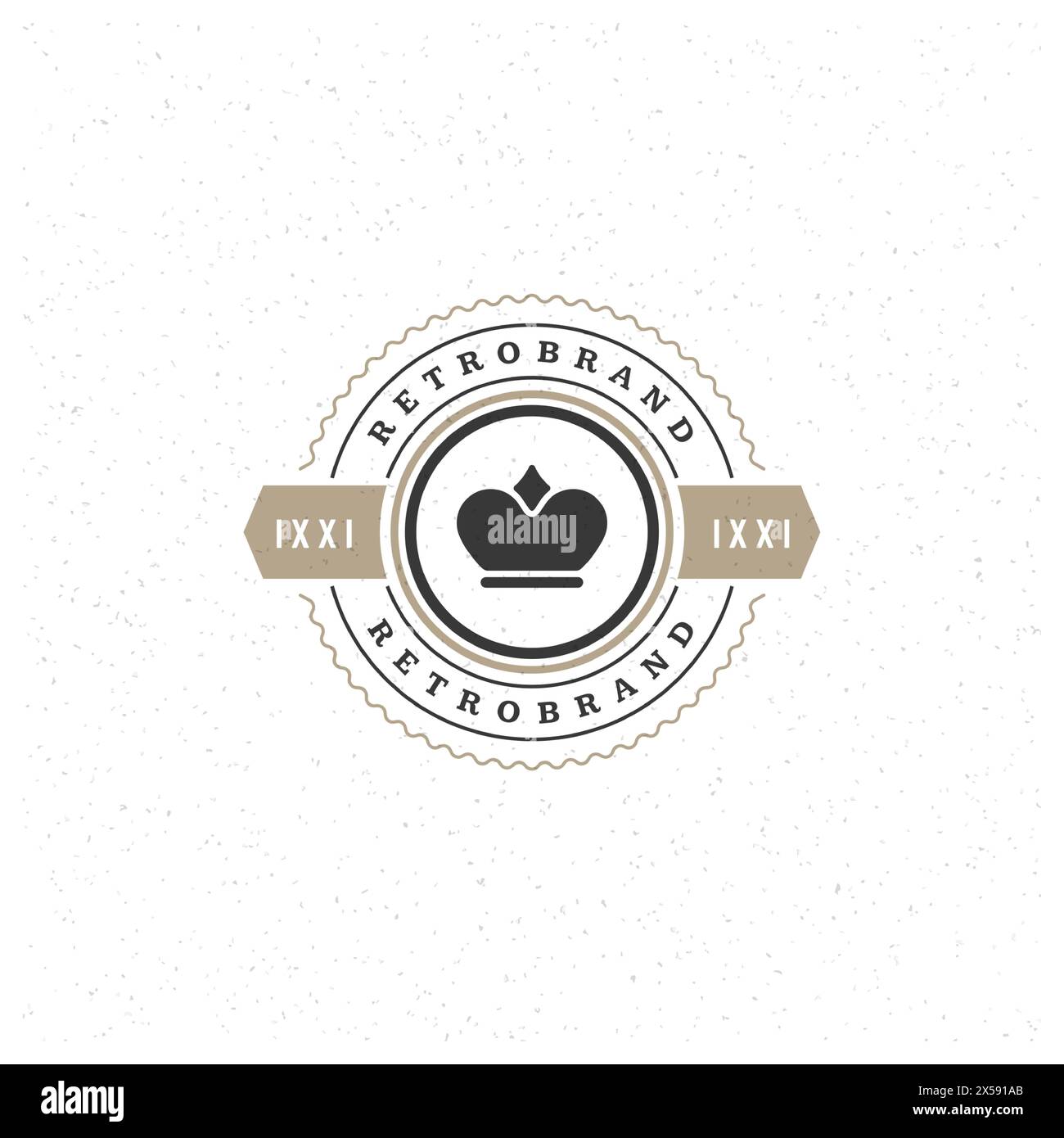 King Crown Logo Template. Vector Design Element Vintage Style for ...