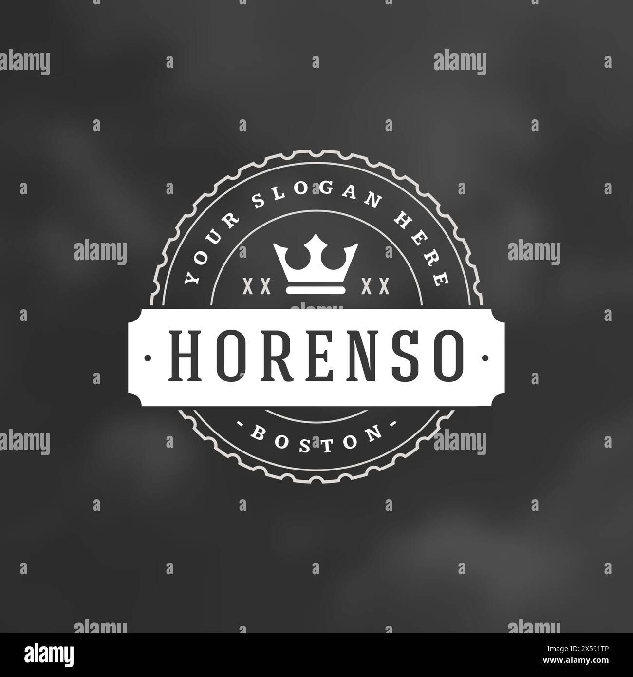 King Crown Logo Template. Vector Design Element Vintage Style for ...