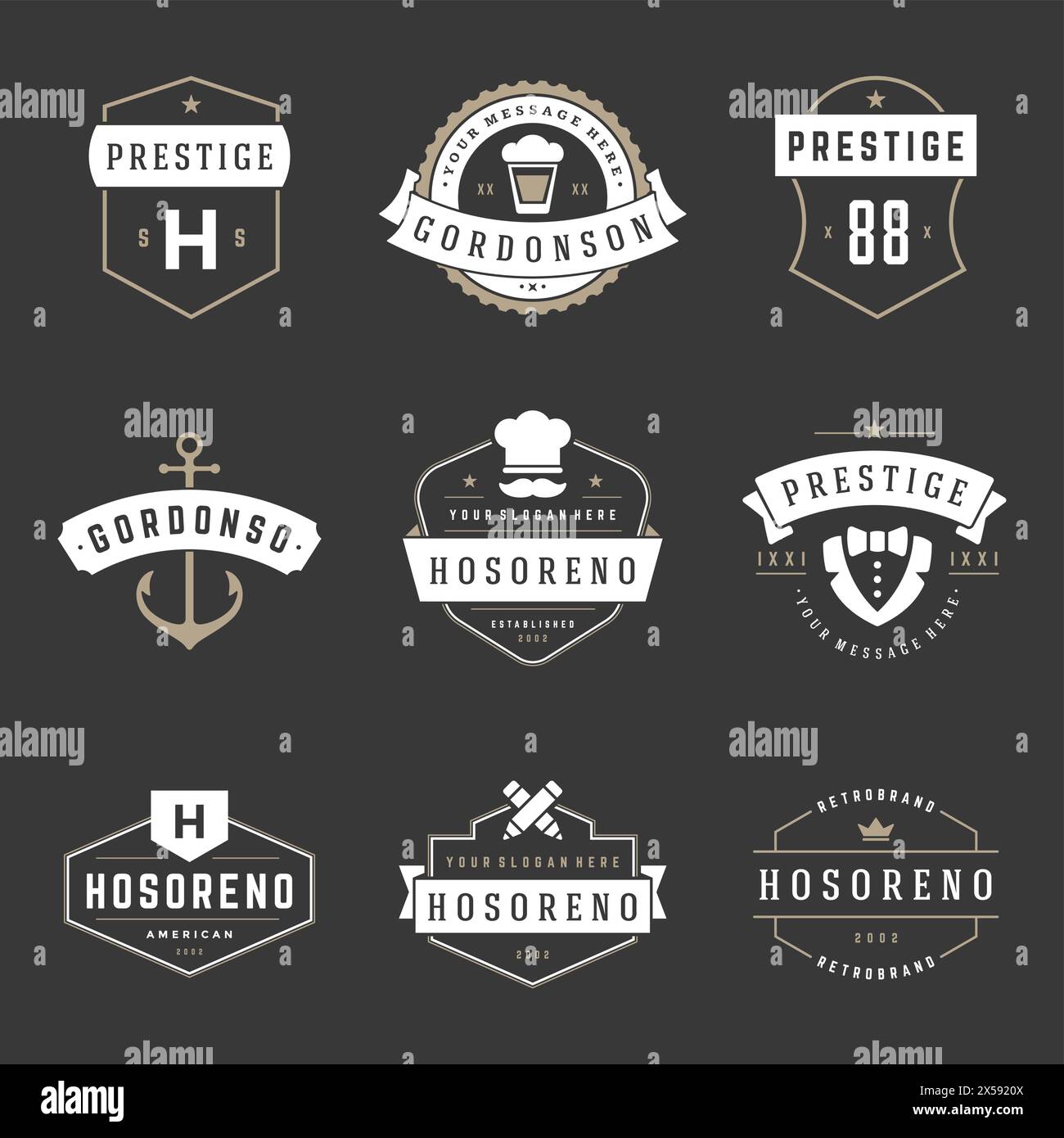 Tailor logos hi-res stock photography and images - Alamy