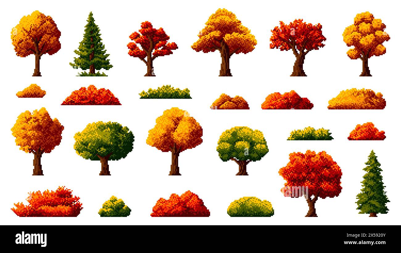 Pixel plants Stock Vector Images - Alamy