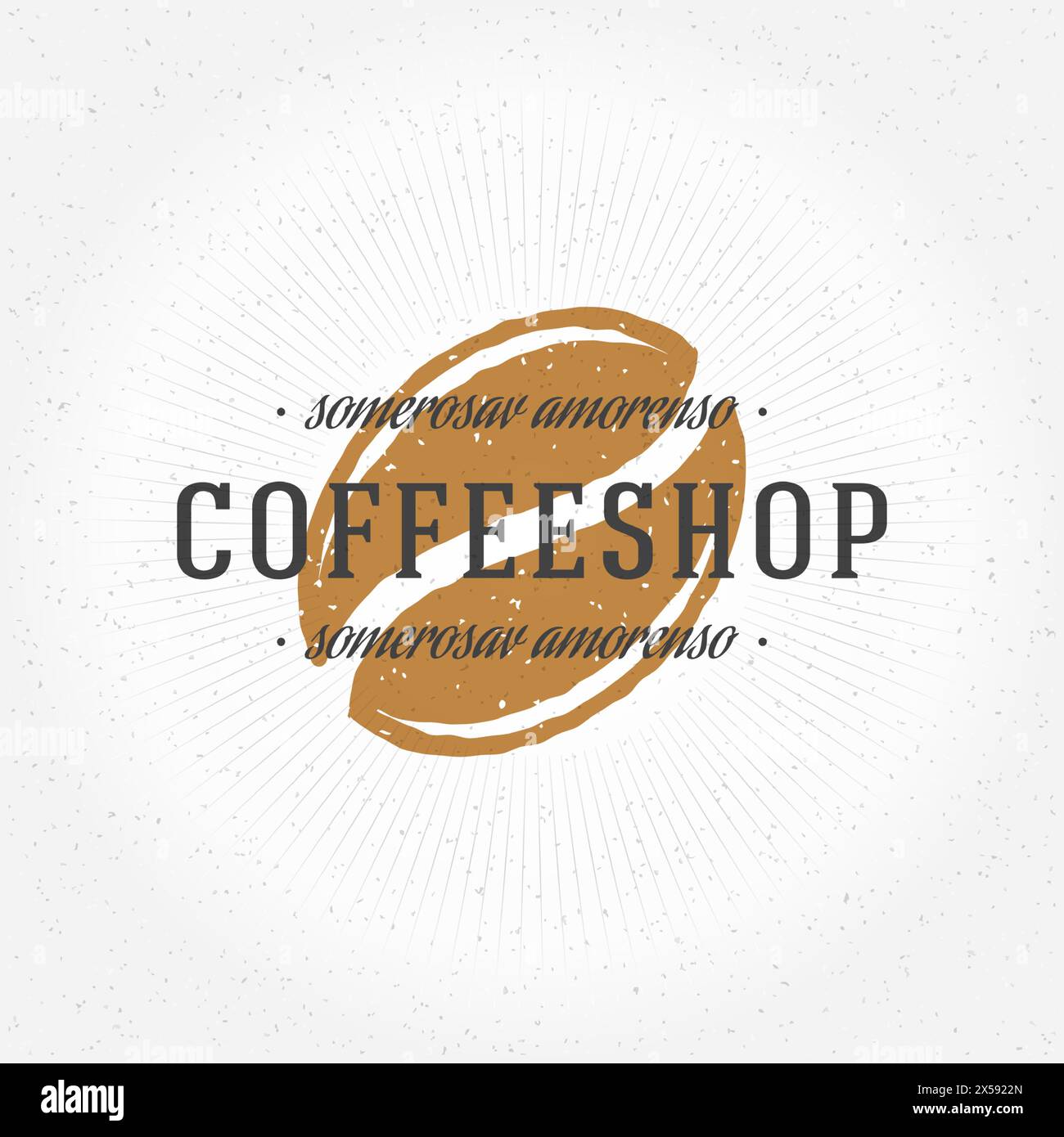 Coffee Shop Hand Drawn Logo Template. Vector Design Element Vintage ...