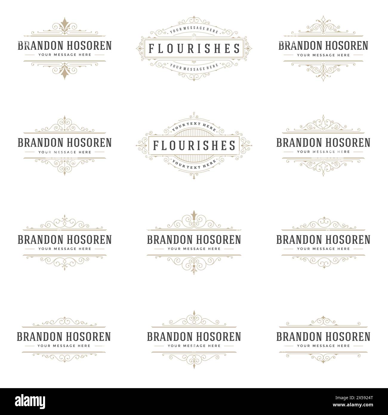 Retro Vintage Insignias or Logotypes set. Vector design elements ...