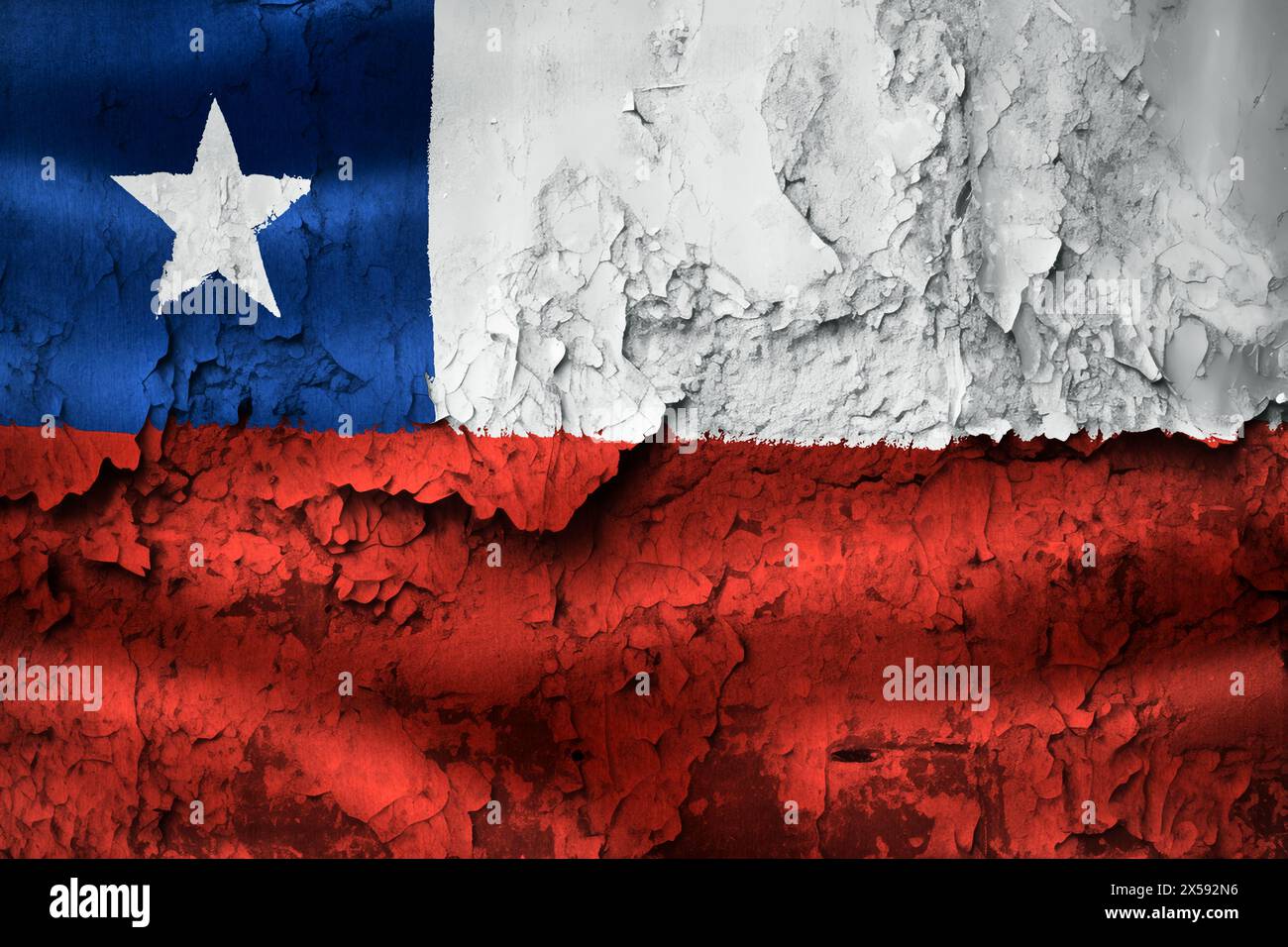 Chile flag - realistic waving fabric flag Stock Photo - Alamy