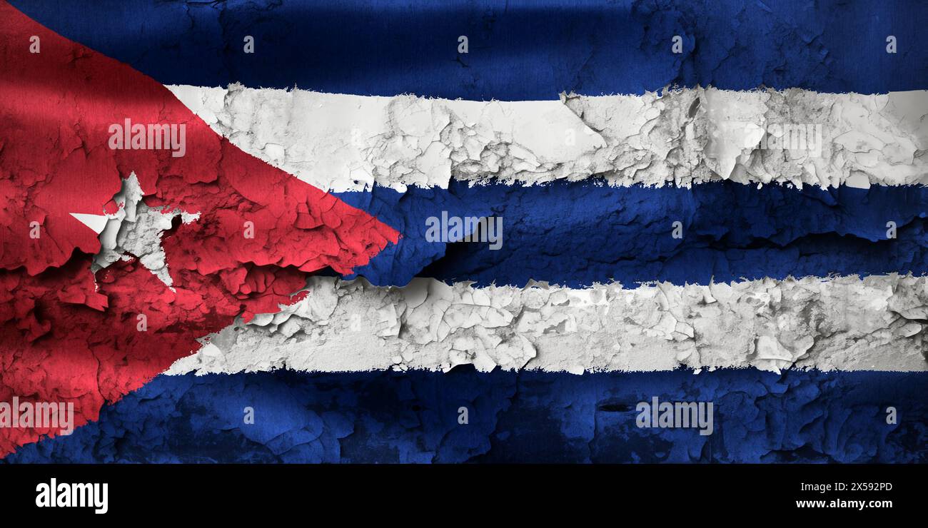 Cuba flag - realistic waving fabric flag Stock Photo - Alamy
