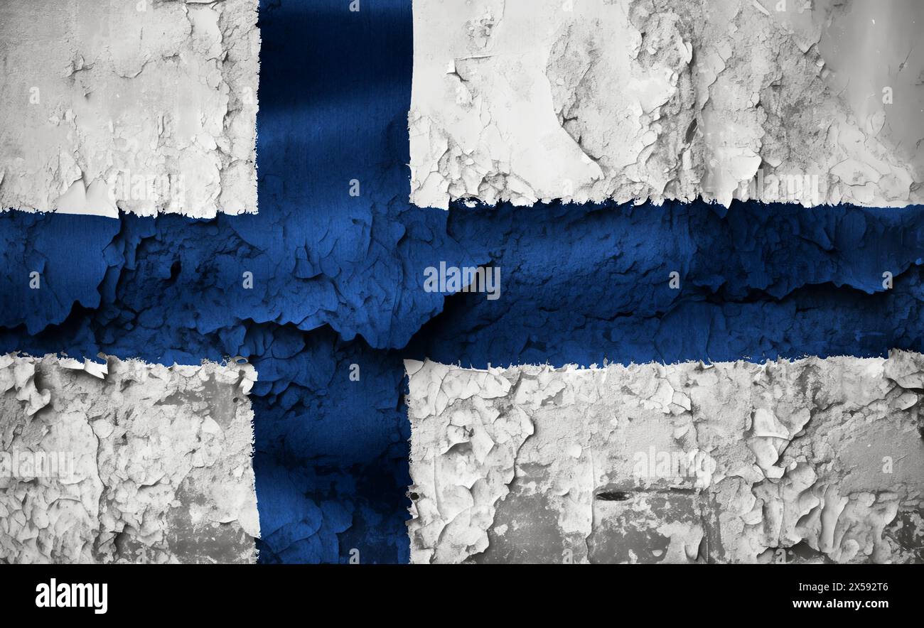 Finland flag - realistic waving fabric flag Stock Photo - Alamy