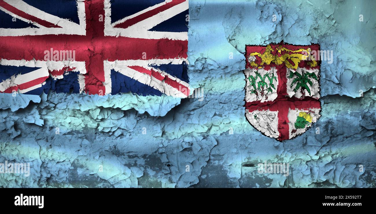Fiji flag - realistic waving fabric flag Stock Photo - Alamy