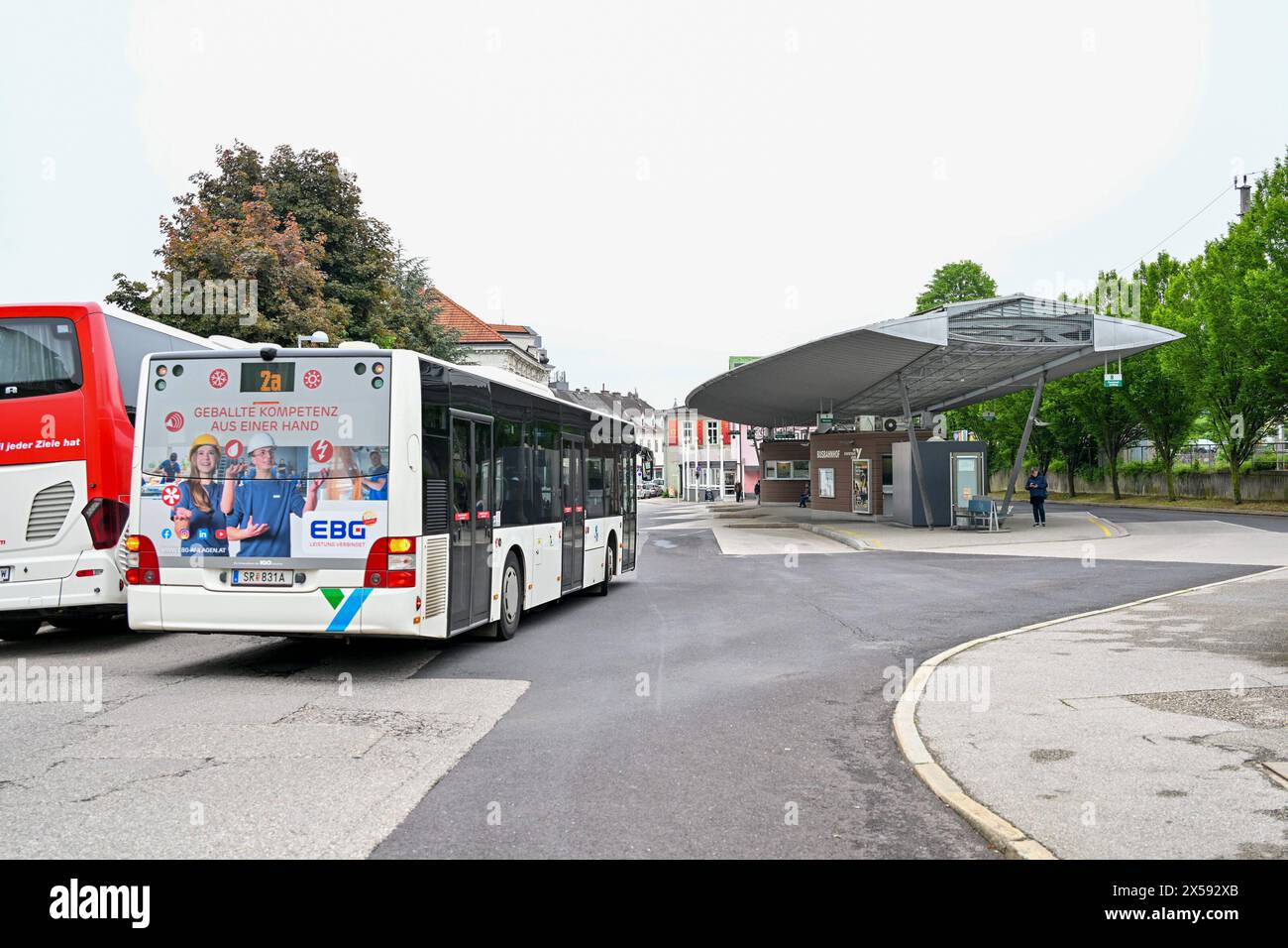 Steyr, Bahnhof, Busbahnhof 08.05.2024, Steyr, AUT, Hessenplatz, im Bild ...