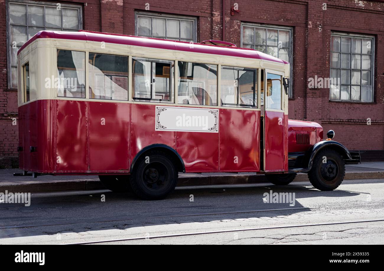 Minsk, Belarus, May 8, 2024 - Side view Retro style bus. vintage ...