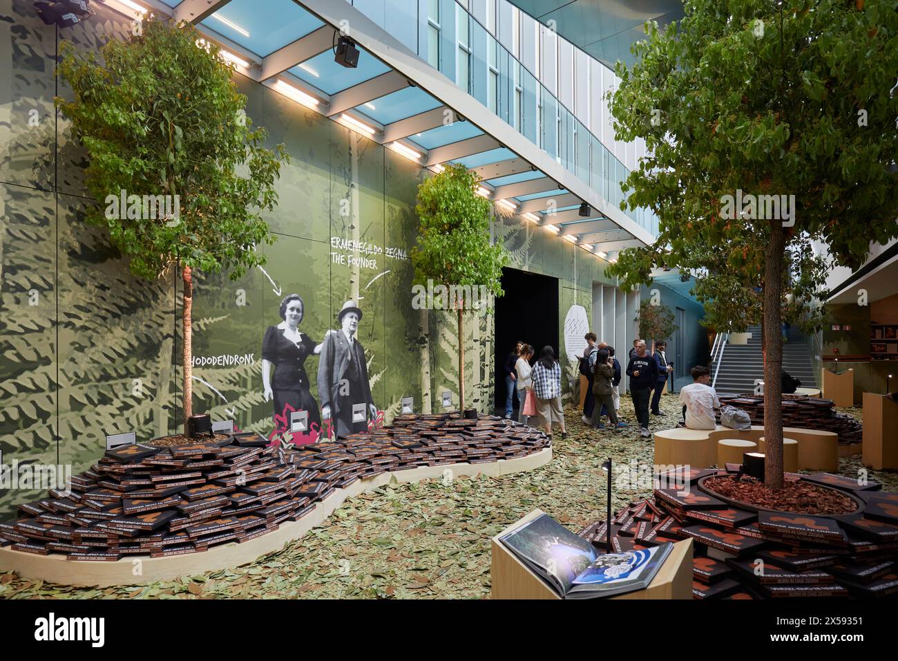 MILAN, ITALY - APRIL 17, 2024: Ermenegildo Zegna installation during ...