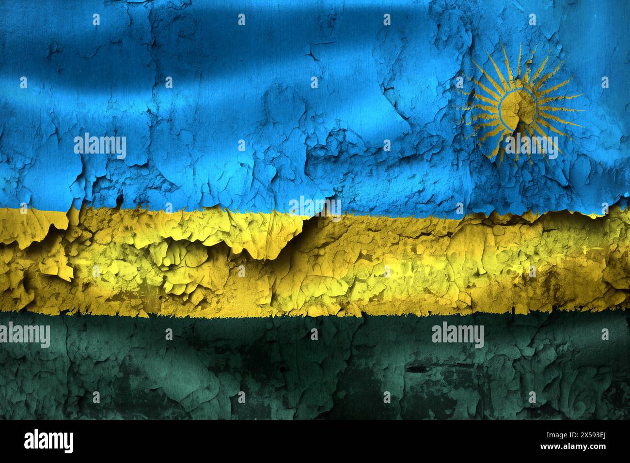 Rwanda flag - realistic waving fabric flag Stock Photo - Alamy
