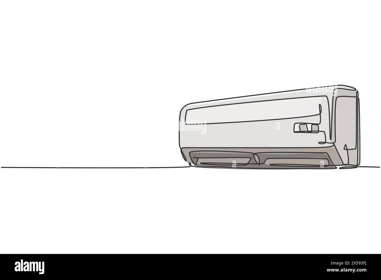 One single line drawing of wall air conditioner home appliance ...