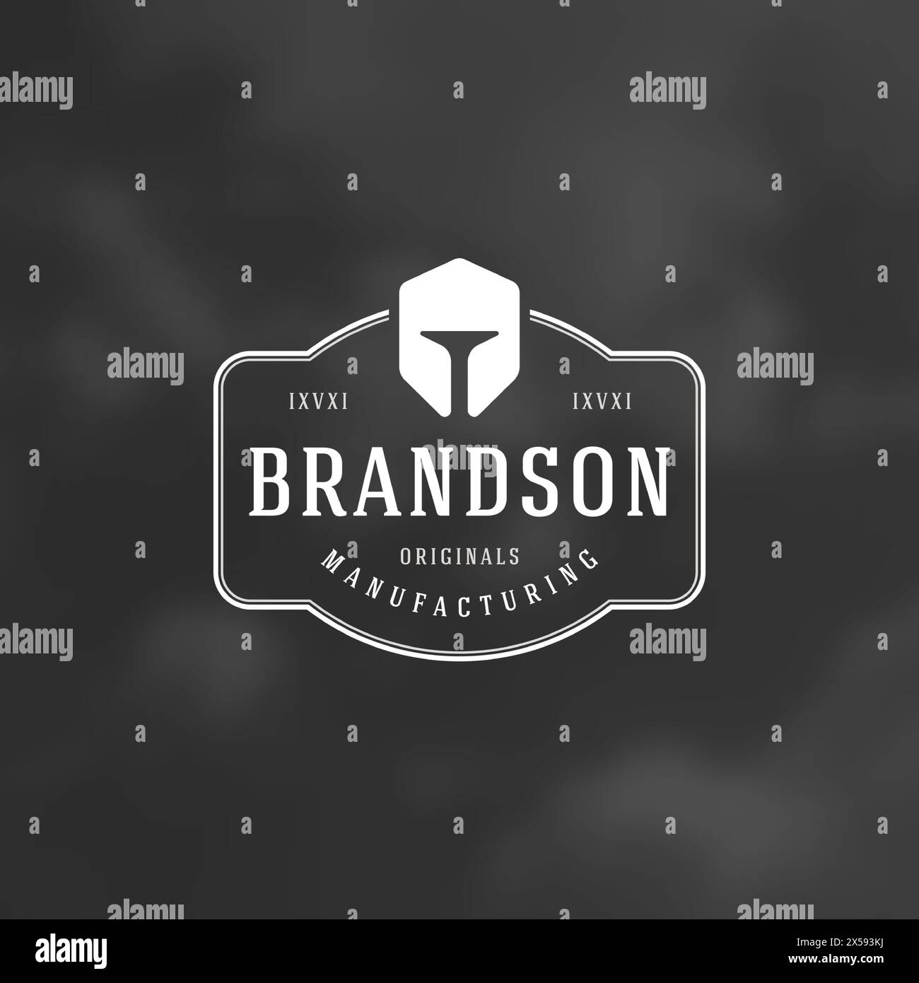Helmet Logotype Design Element in Vintage Style Label Retro vector ...