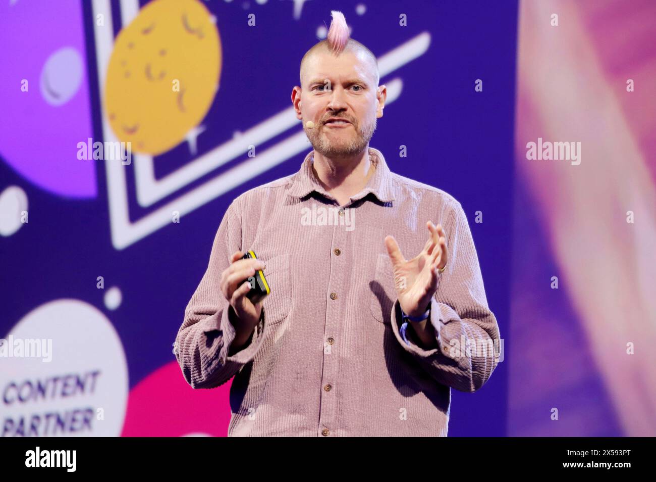 Sascha Lobo beim OMR Festival 2024 in den Messehallen. Hamburg, 07.05. ...