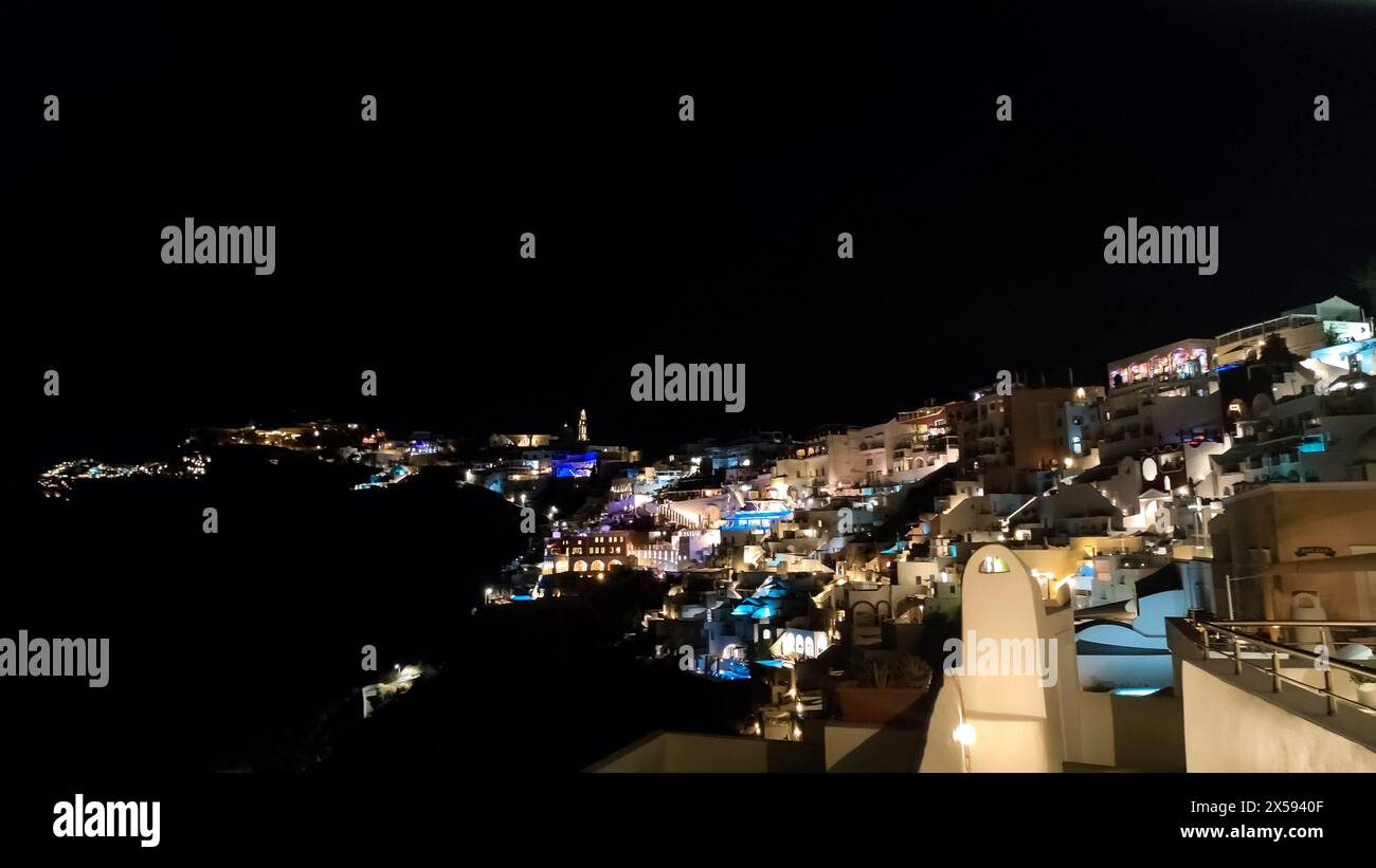 Mesmerizing Santorini: A Greek night spectacle Stock Photo - Alamy