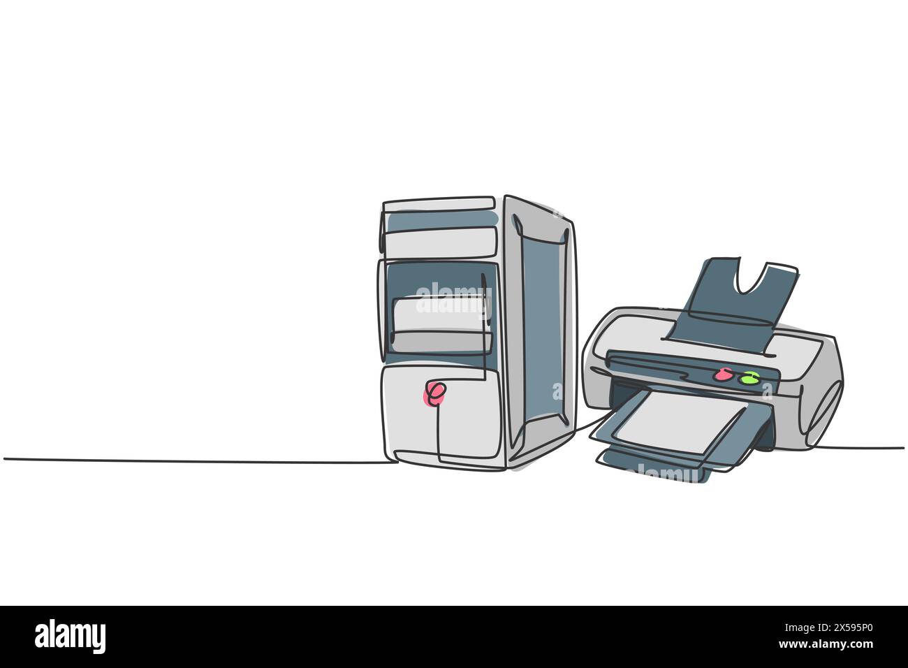 Drawing printer Stock Vector Images - Alamy